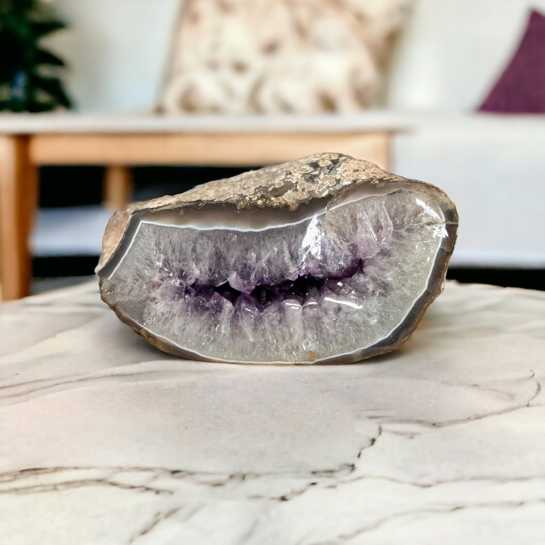 Natural Amethyst Crystal: Geode Centerpiece, Home Decor (8.2 Lb) - Etsy
