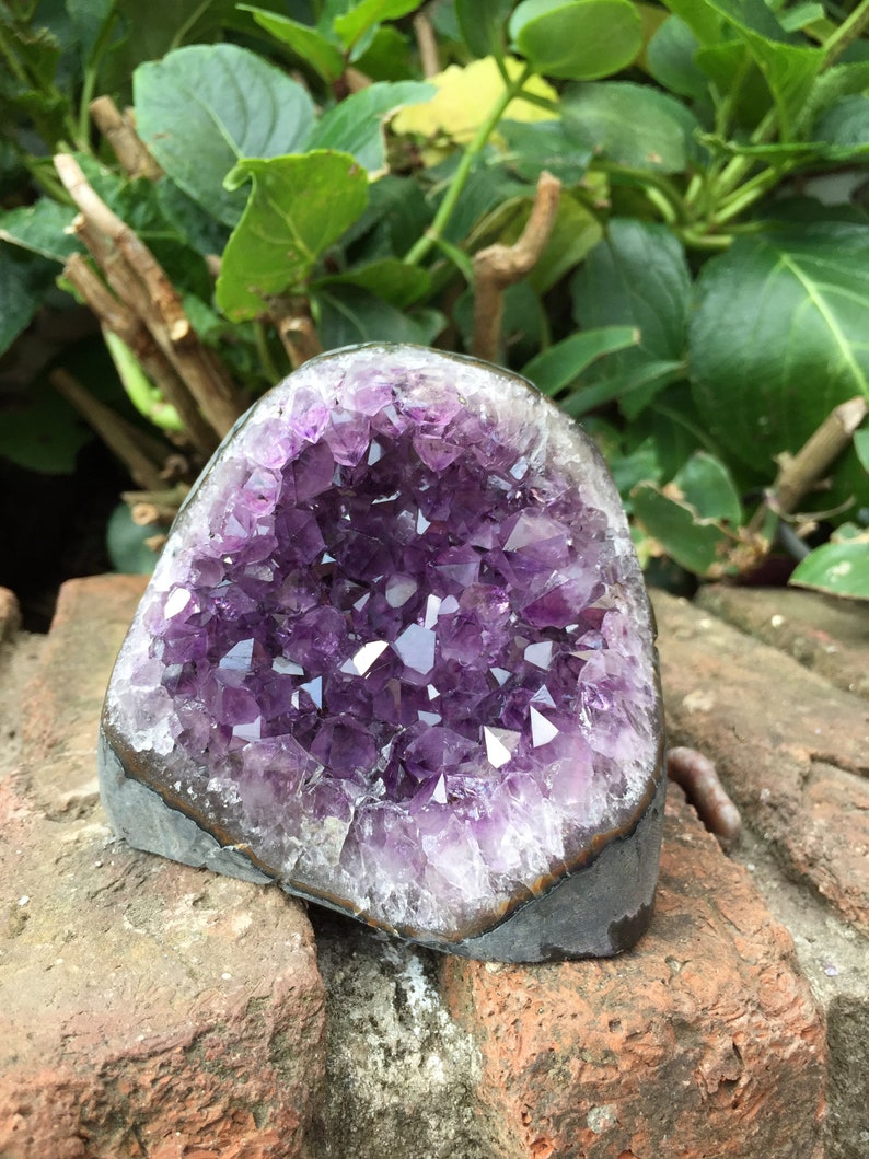 Amethyst raw stone Unique raw geode large crystal cluster | Etsy