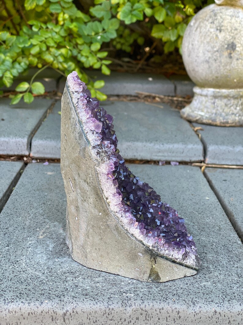 Huge Amethyst Crystal Cluster With Cut Base 6 to 7 Inches | Etsy