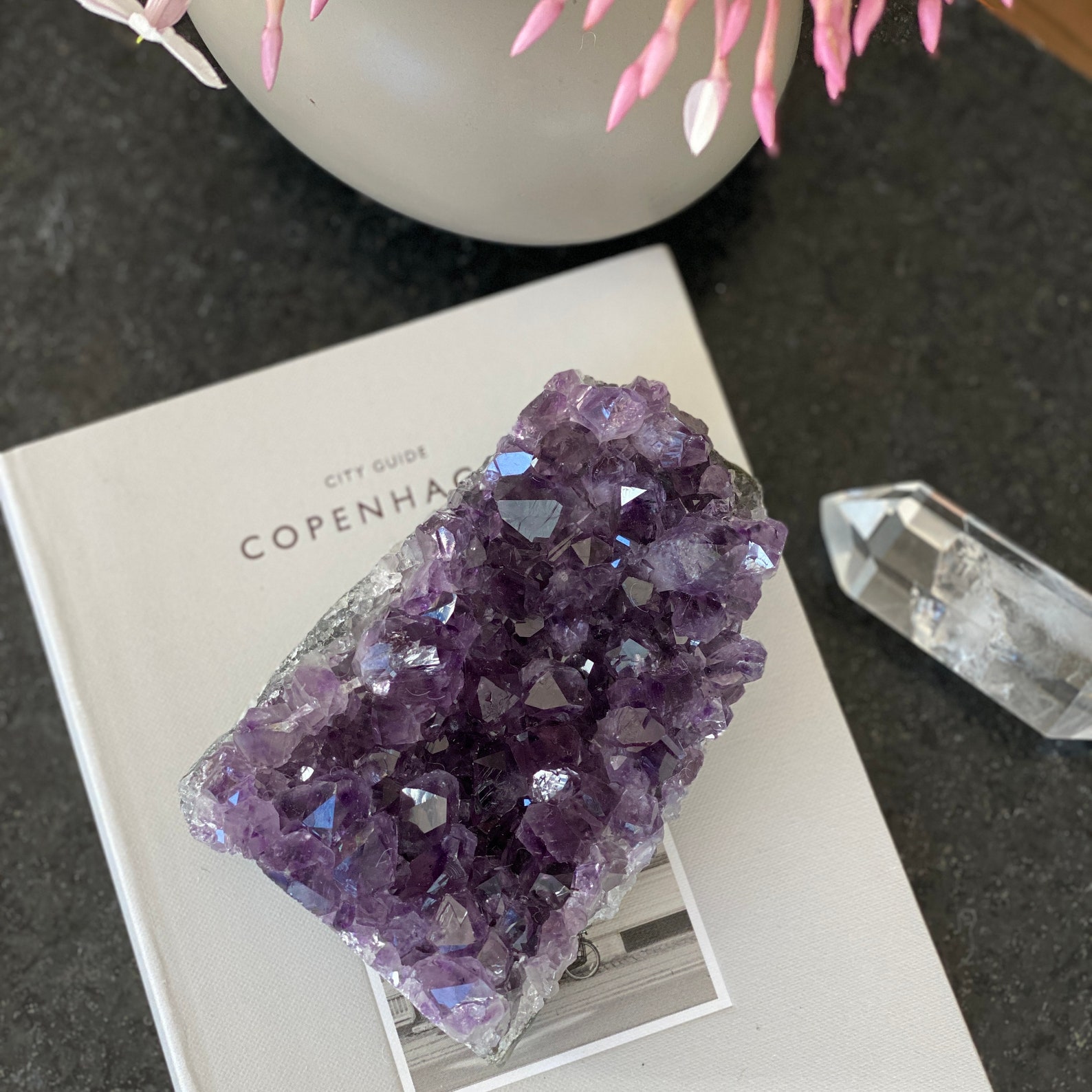 Amethyst and Agate Cluster for Home Decor, Coffee Table Decoration - Etsy