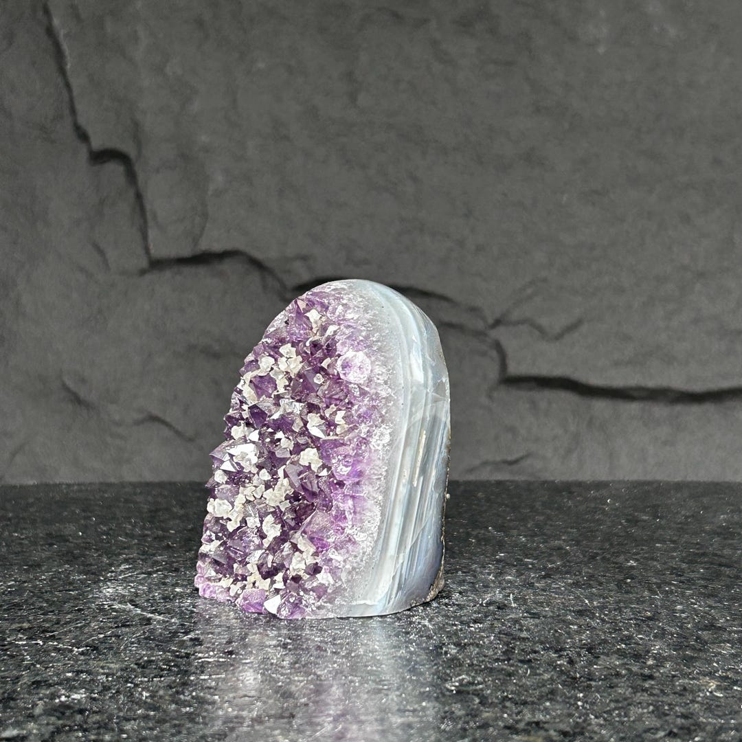 Uruguay Amethyst Geode: Organic Basalt Base, Healing Crystal (1.1 Lb ...