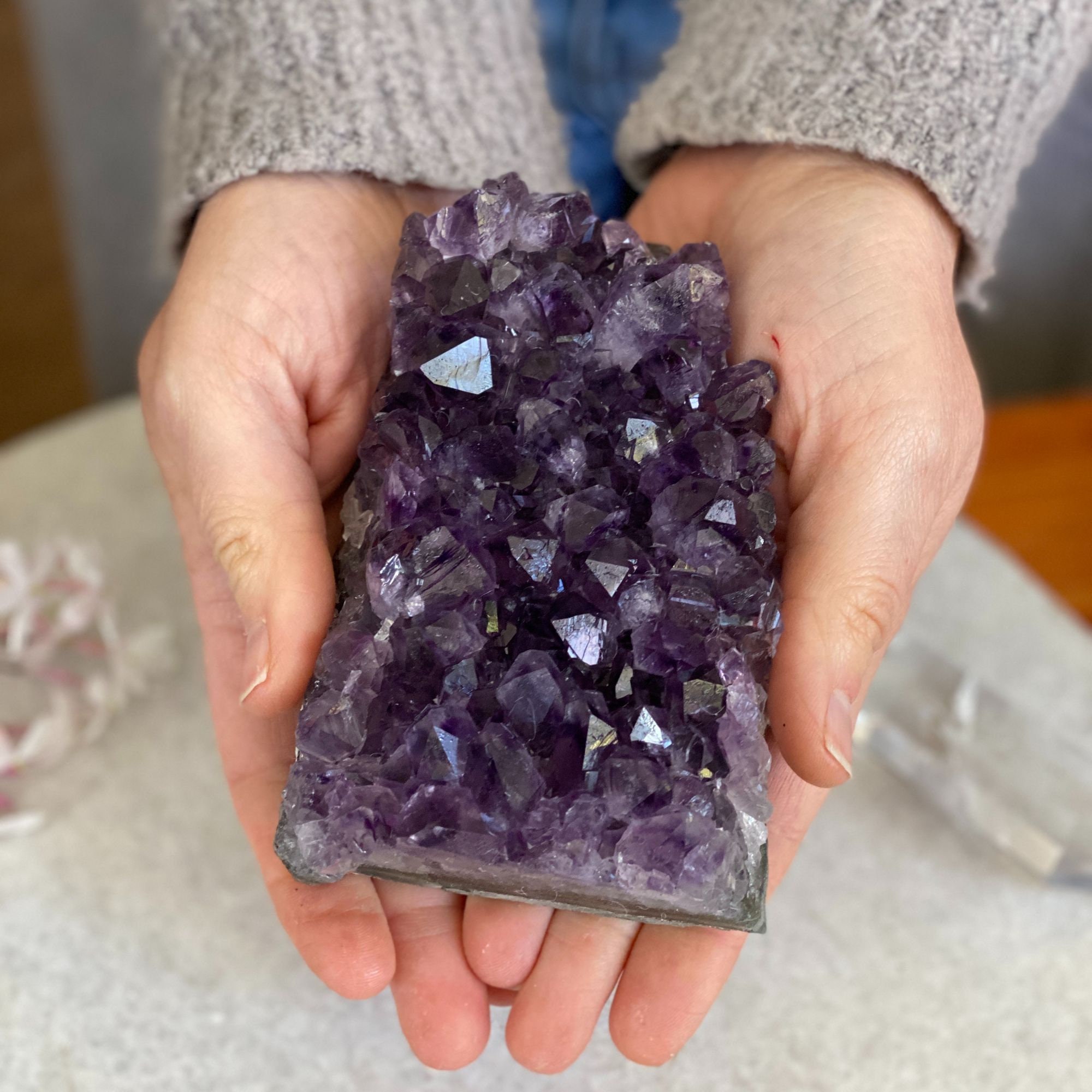 Amethyst and Agate Cluster for Home Decor, Coffee Table Decoration - Etsy