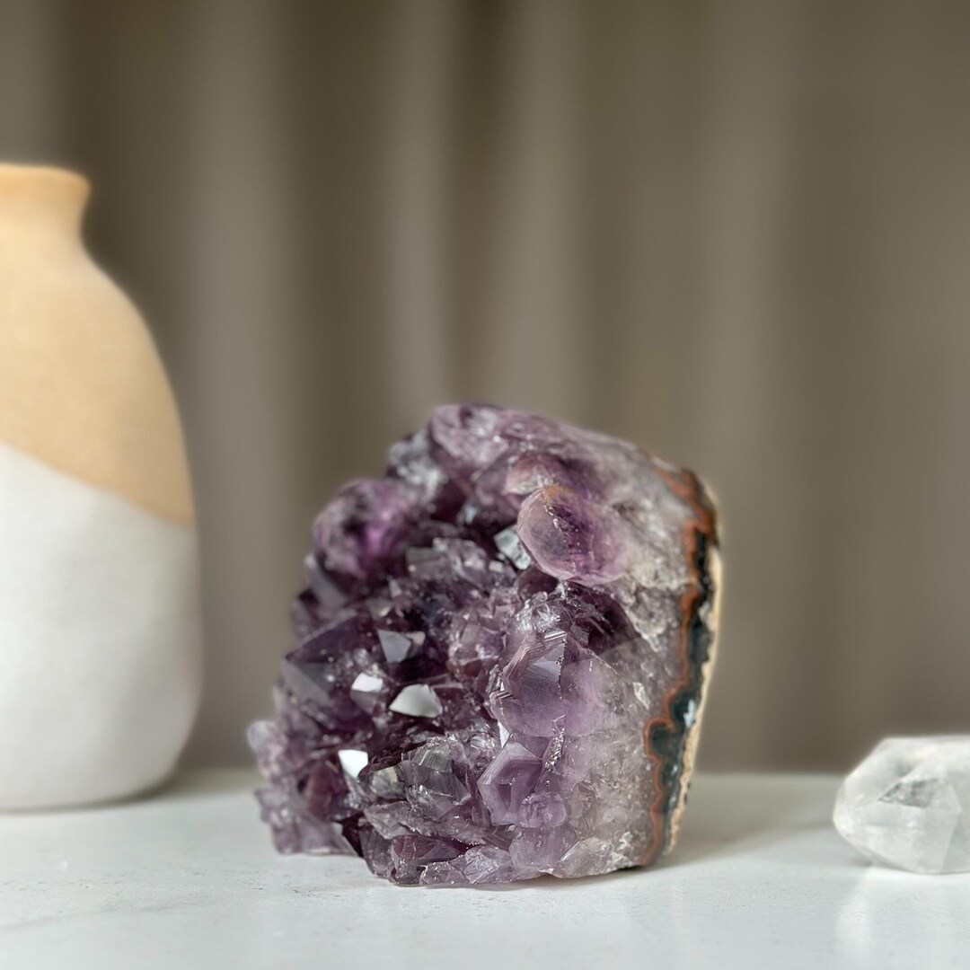 2.1 Lb Uruguay Amethyst Geode: Deep Purple Crystal Cluster - Etsy