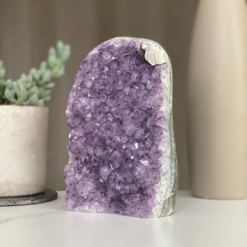 Large Amethyst Geode 2 Lb. Unique Crystal Cluster With - Etsy
