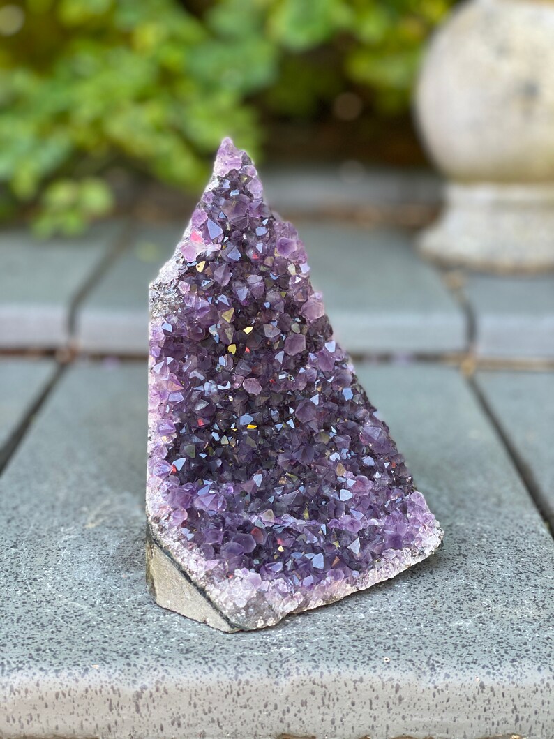 Huge Amethyst Crystal Cluster With Cut Base 6 to 7 Inches | Etsy