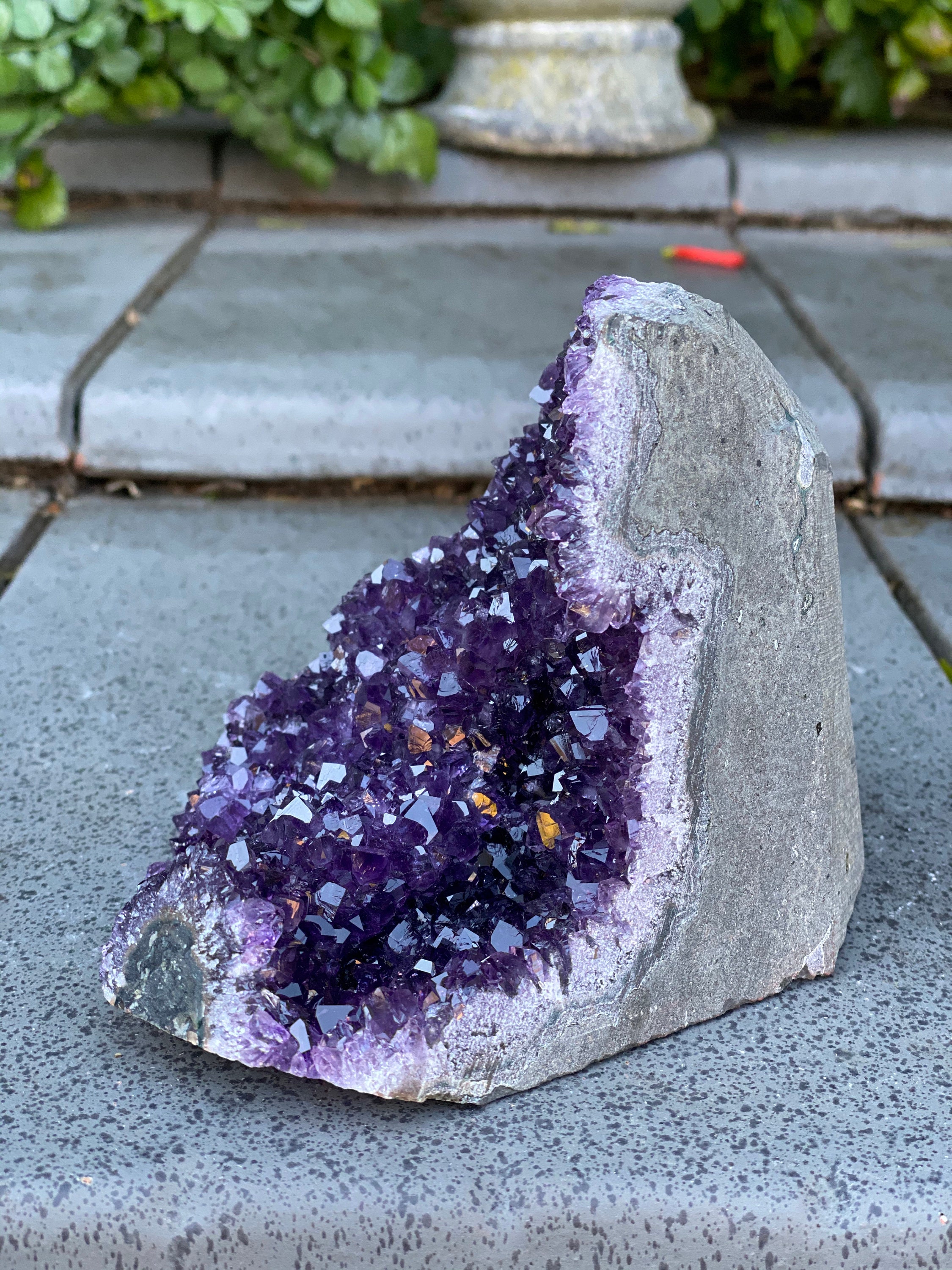 Large Amethyst geode Unique raw dark huge crystal cluster | Etsy