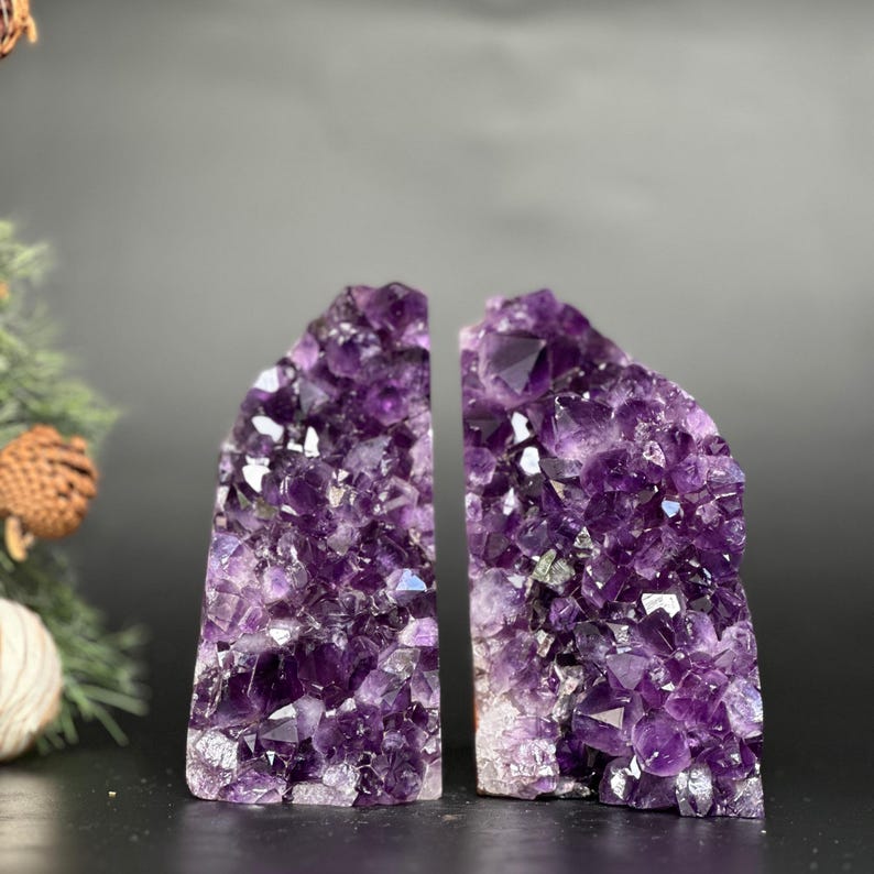 Amethyst Bookends, Supersized Geode Bookends, Premium Quality Crystals ...