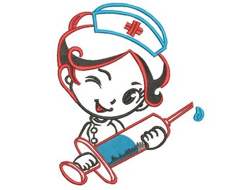 Nurse embroidery designs | Etsy