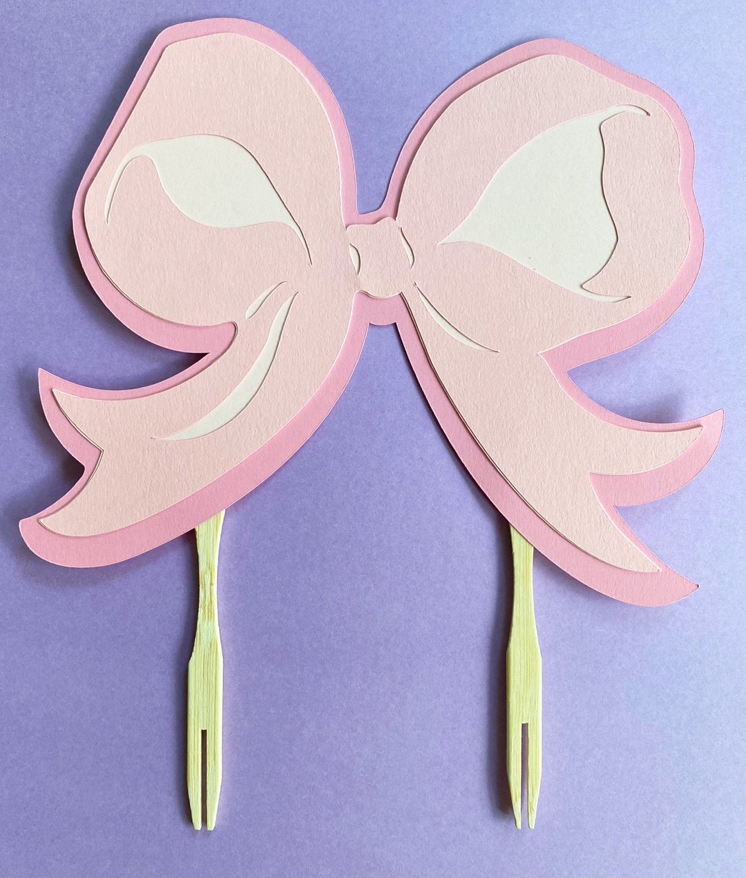 Ribbon Bow Cake Topper - Birthday Cake Decorations, Girl Birthday Party ...