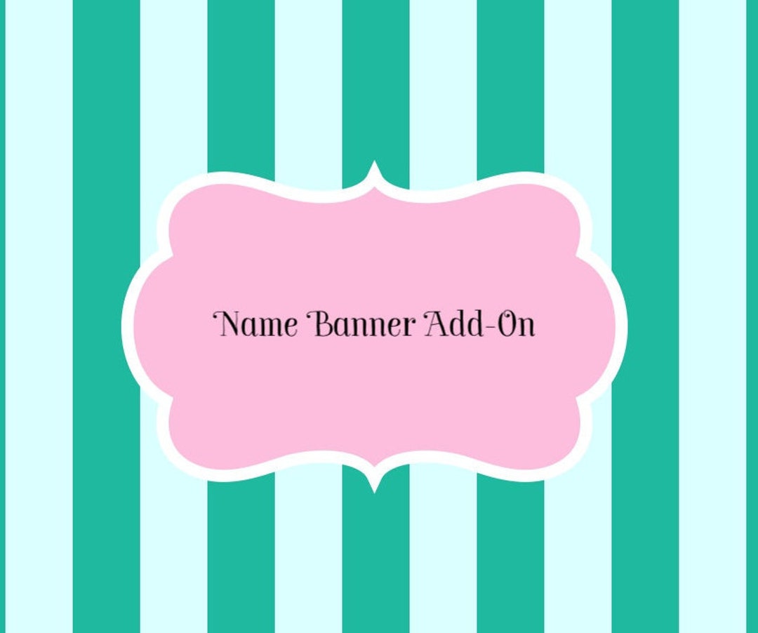 Banner "name Add-on" - Add A Name or Number to Any "happy Birthday ...