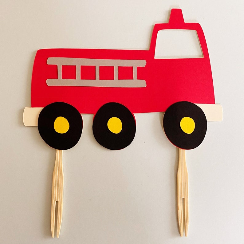 Fire Truck Cake Topper Red Fire Truck Fire Engine Themed - Etsy
