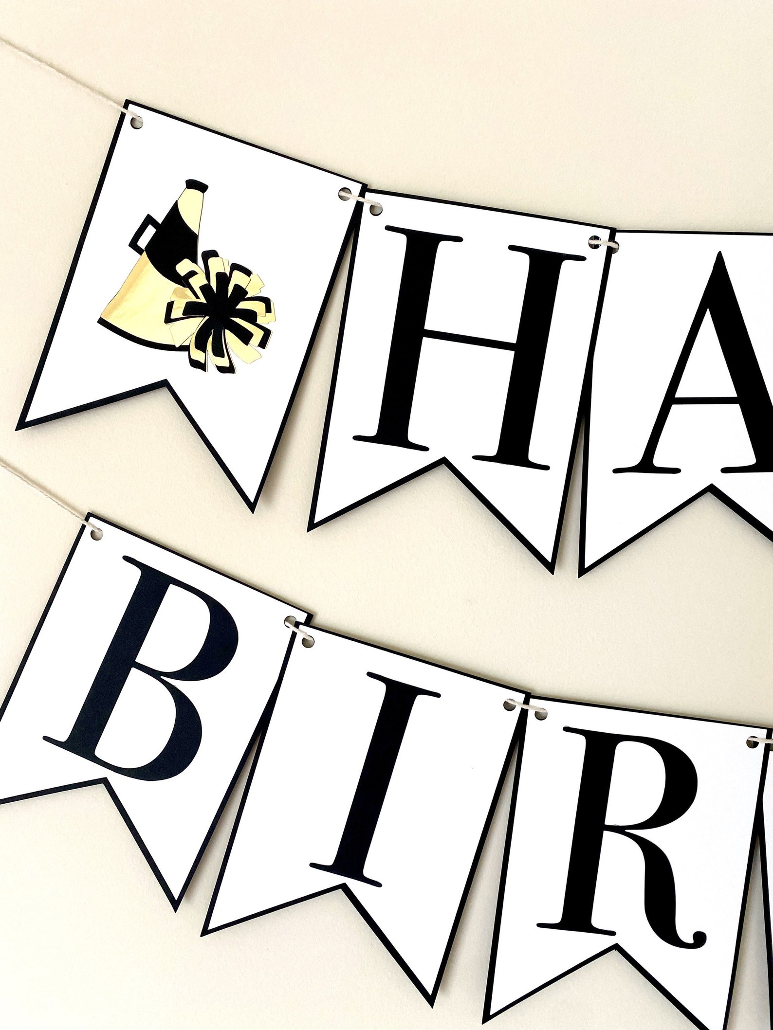 Cheerleading Happy Birthday Party Banner Cheer Gameday - Etsy