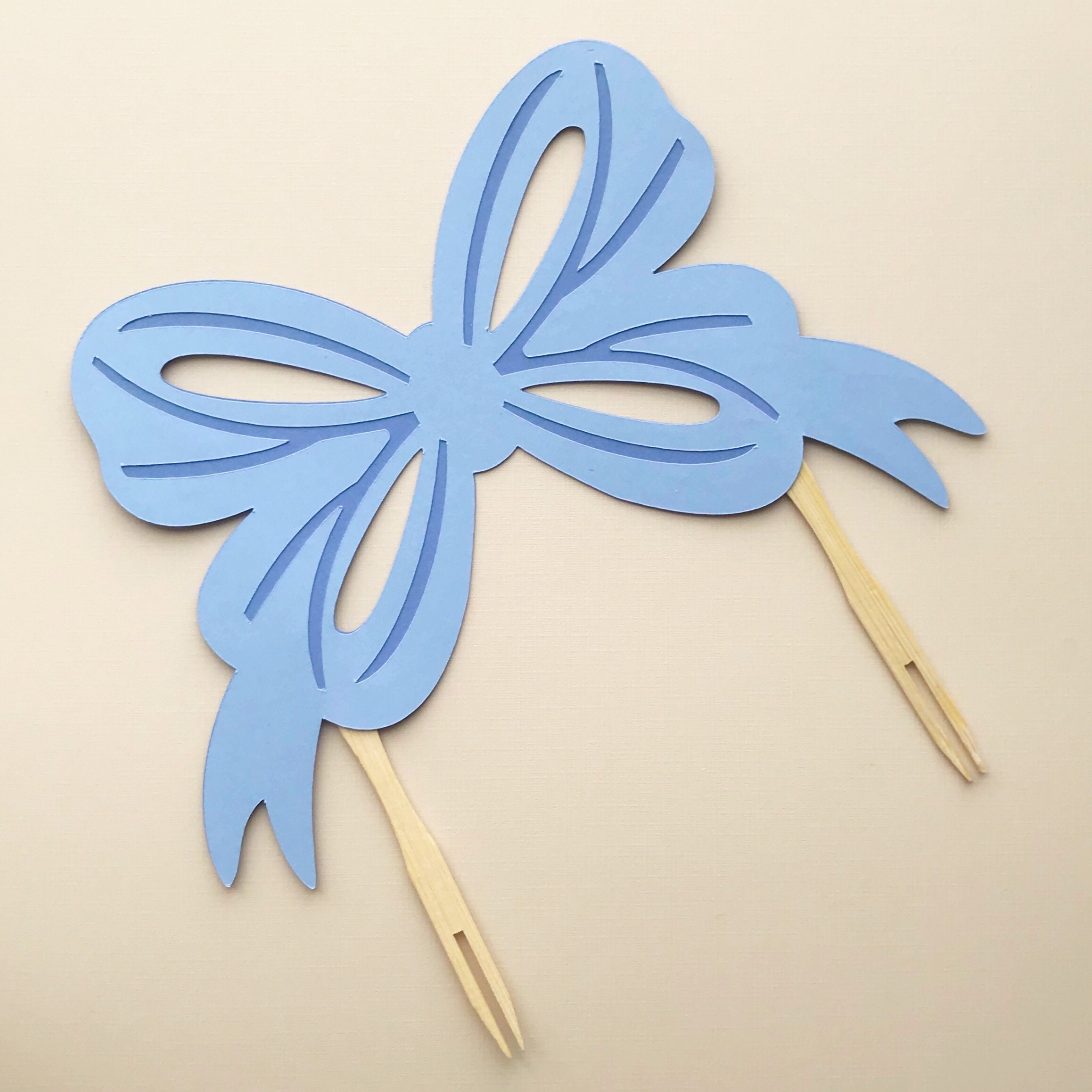 Bow Cake Topper Birthday Cake Decorations Girl Birthday | Etsy