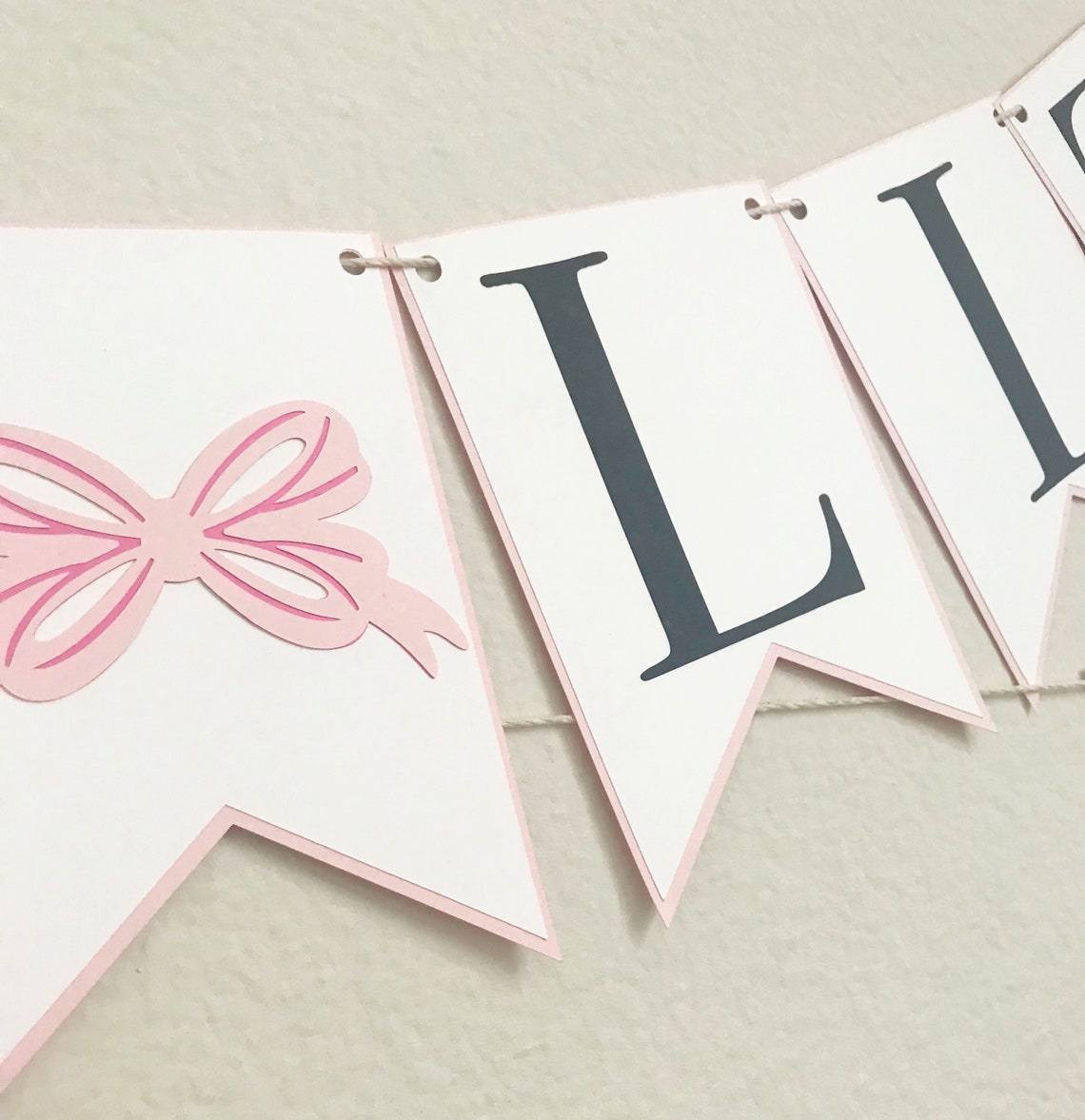 Little Lady Banner – Pink Bow Baby Shower Decoration - Etsy