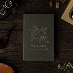 Dark Academia Taurus Aesthetic Hardcover Notebook, Witchy Vintage ...