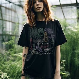 Dark Cottagecore Edgy Green Witch Nature Lover Shirt - Etsy