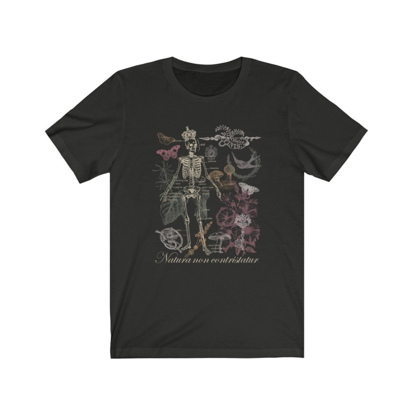 Grunge Dark Academia Clothing Goth Skeleton Collage Shirt - Etsy
