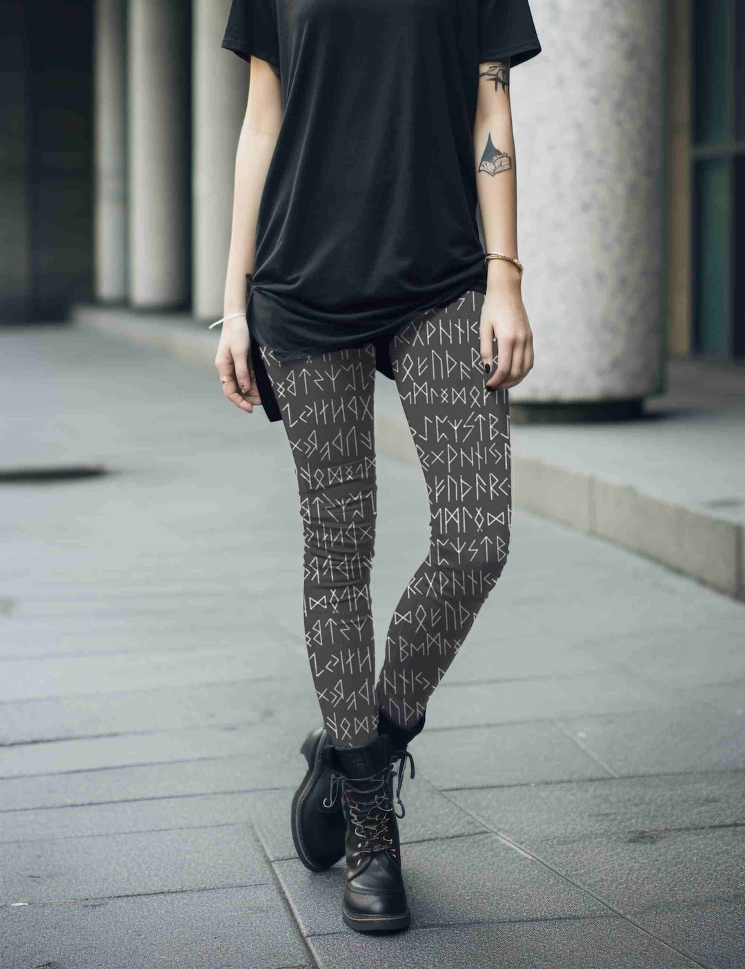 Witchy Occult Esoteric Rune Leggings - Etsy