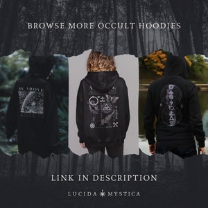 Ouroboros Goth Zip up Occult Hoodie, Edgy Esoteric Plus Size Witch ...