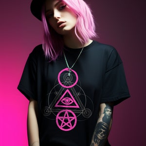 Edgy Ouroboros Evil Eye Witchy Occult Symbols Shirt - Etsy
