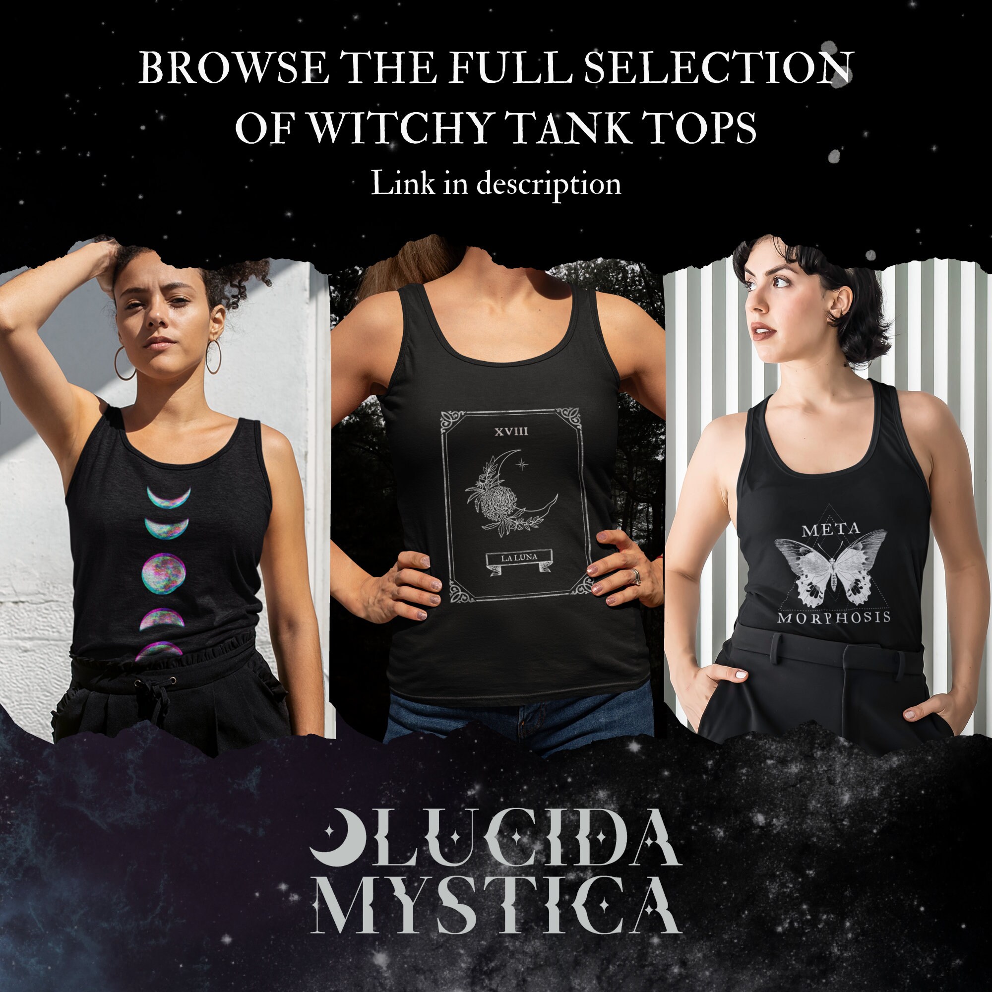 As Above so Below Goth Occult Tank Top, Plus Size Alchemy Aesthetic ...