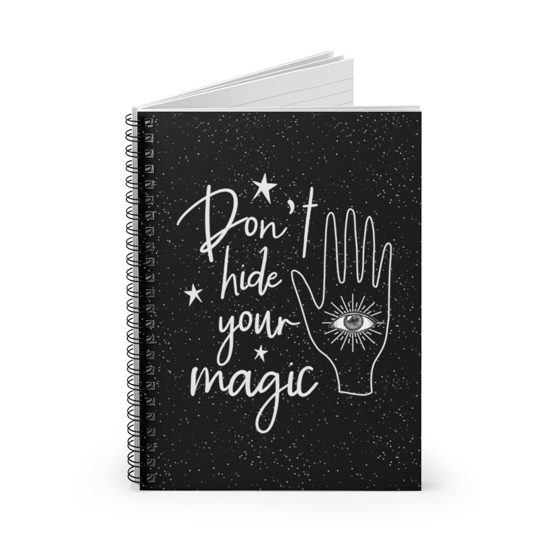 Don't Hide Your Magic Spiral Witch Notebook Celestial | Etsy