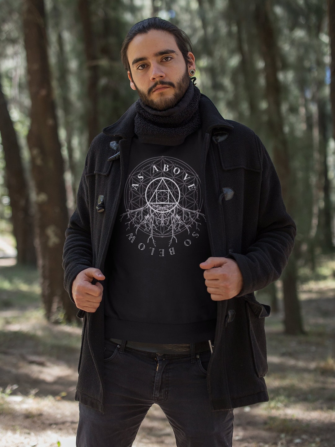 As Above so Below Occult Esoteric Sweatshirt, Witchy Plus Size Goth Alt ...