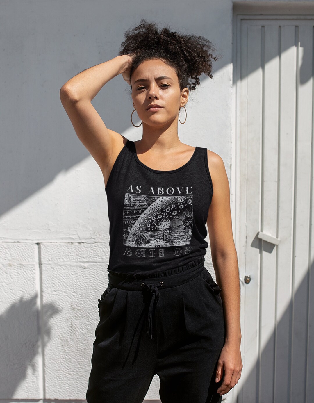 As Above so Below Goth Occult Tank Top, Plus Size Alchemy Aesthetic ...