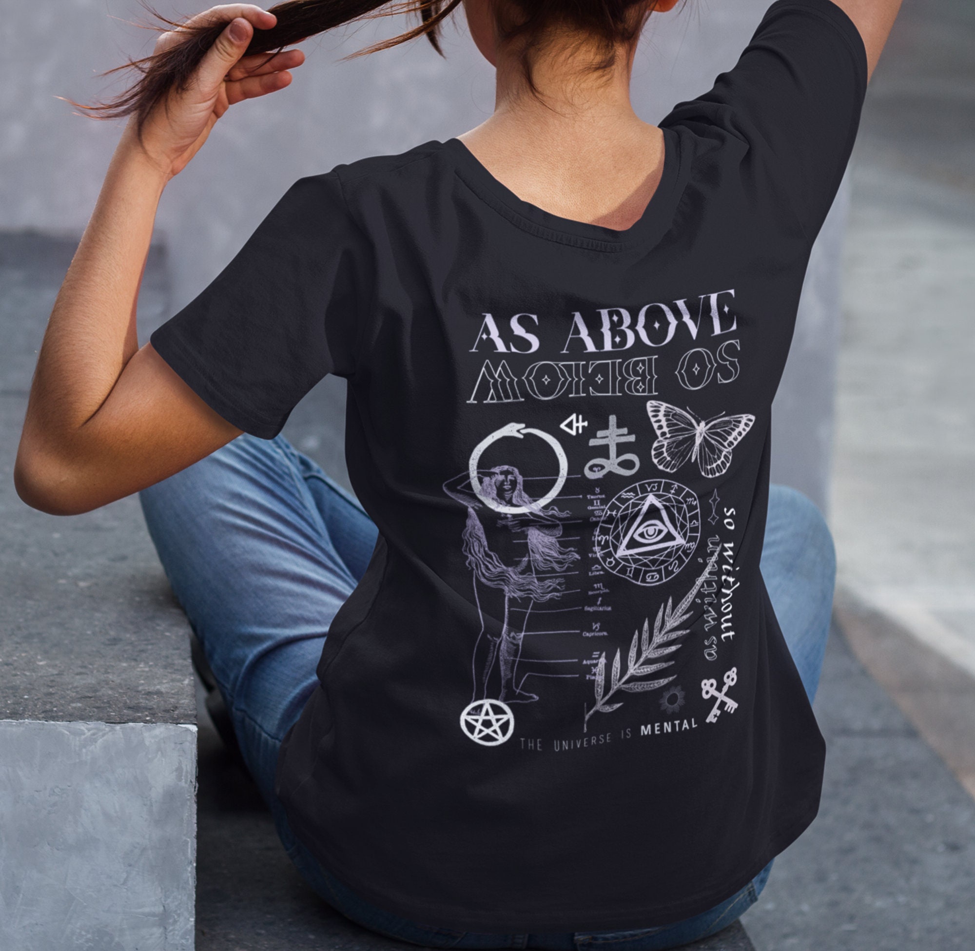 As Above so Below Occult Alchemy Shirt Edgy Pagan Aesthetic - Etsy UK