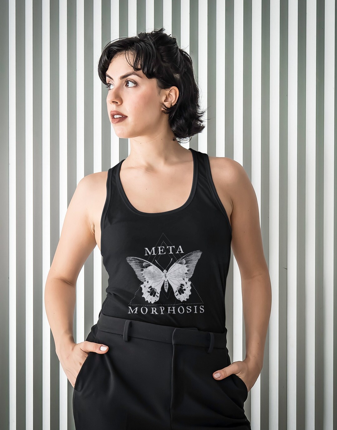 Metamorphosis Goth Butterfly Tank Top, Plus Size Witch Aesthetic ...