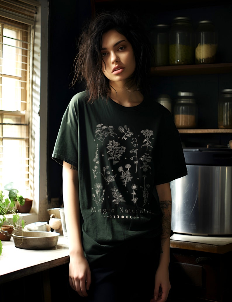 Green Witch Natural Magic Herbology Mystical Shirt - Etsy