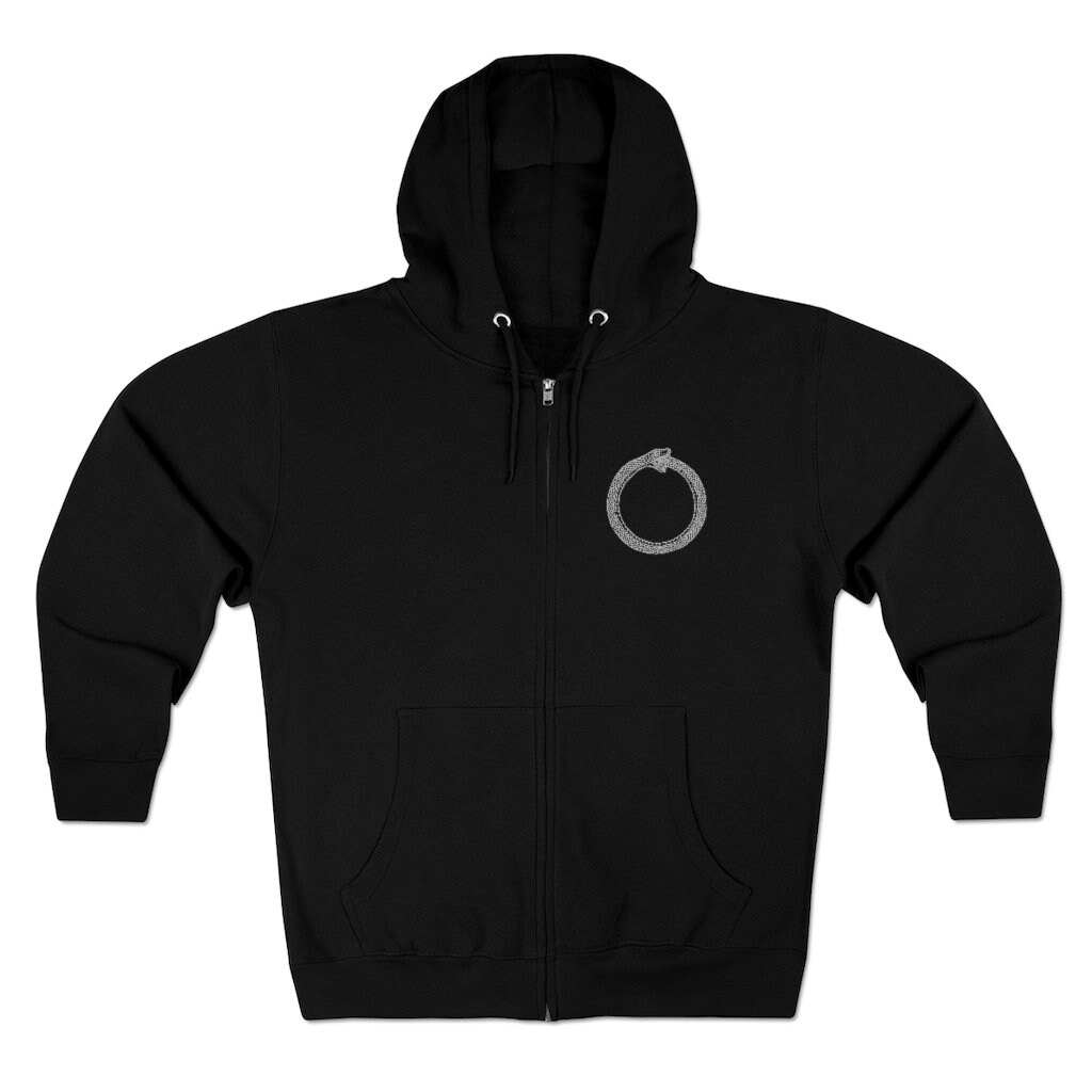 Ouroboros Goth Zip up Occult Hoodie Edgy Esoteric Plus Size - Etsy