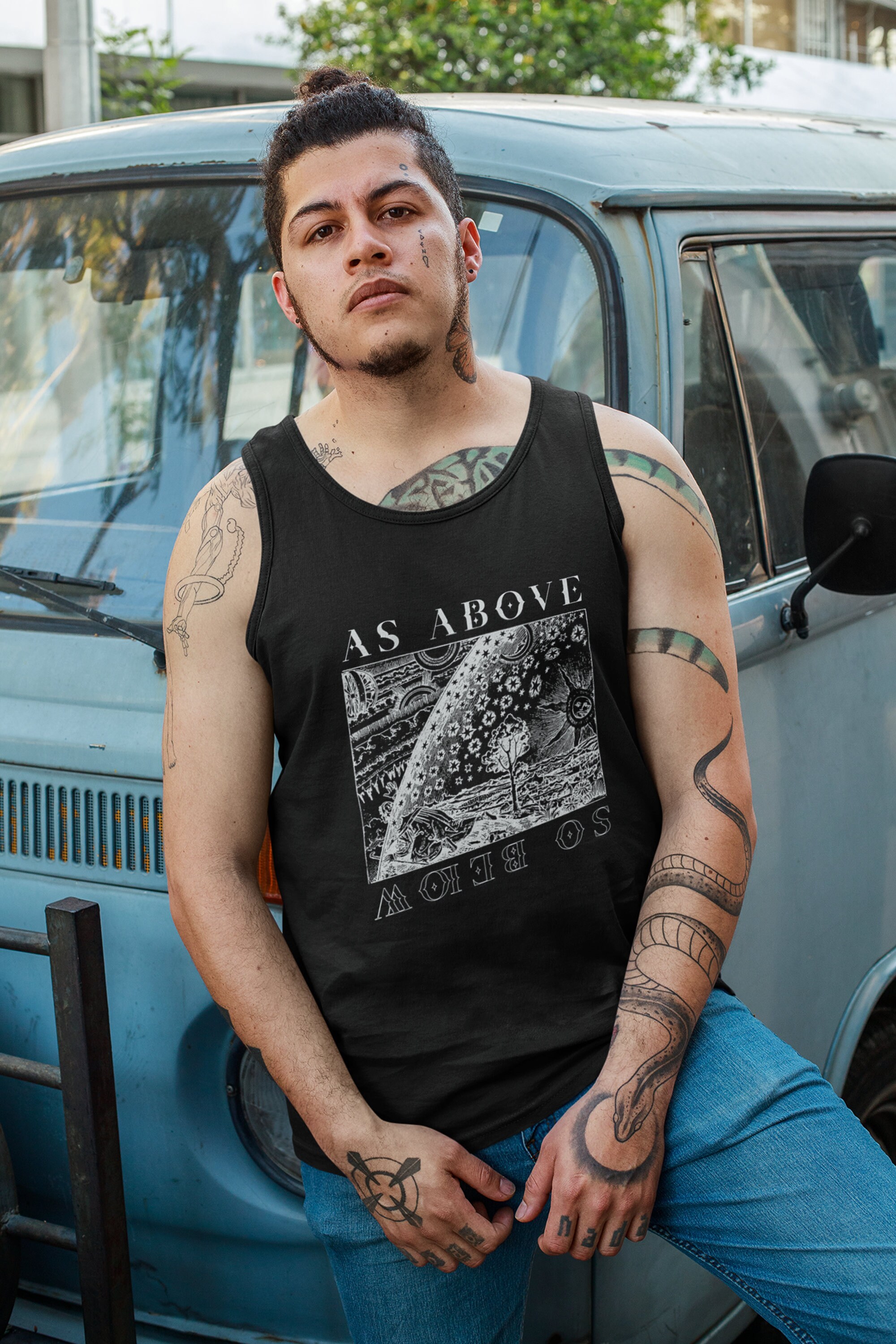 As Above so Below Goth Occult Tank Top, Plus Size Alchemy Aesthetic ...