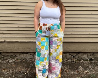Vintage Upcycled Quilt Pant - Etsy