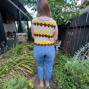 Vintage Upcycled Afghan Vest - Etsy
