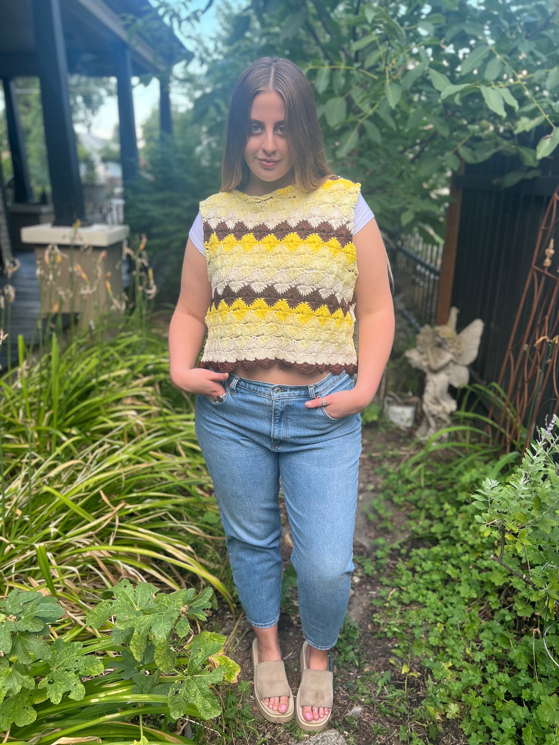 Vintage Upcycled Afghan Vest - Etsy