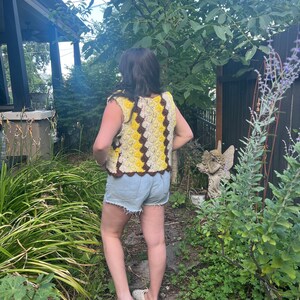 Vintage Upcycled Afghan Vest - Etsy