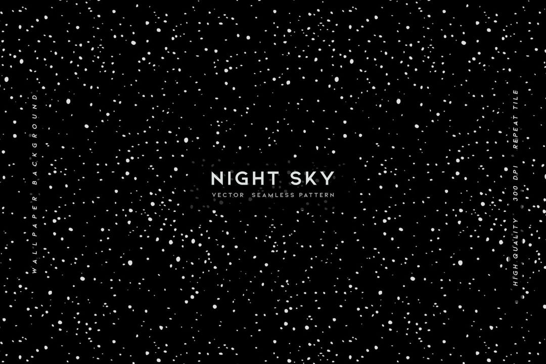 Night Sky - Digital Seamless Pattern PERSONAL LICENSE - Etsy