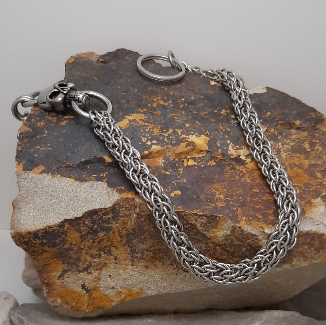 Stainless Steel Candy Cane Chain With Skull Short Wallet / - Etsy