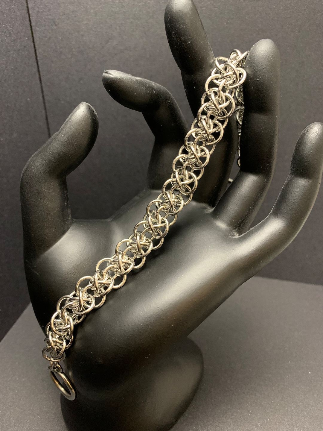 Chainmail Wrist Chain - Fox Chain Weave - Stainless Steel - Etsy