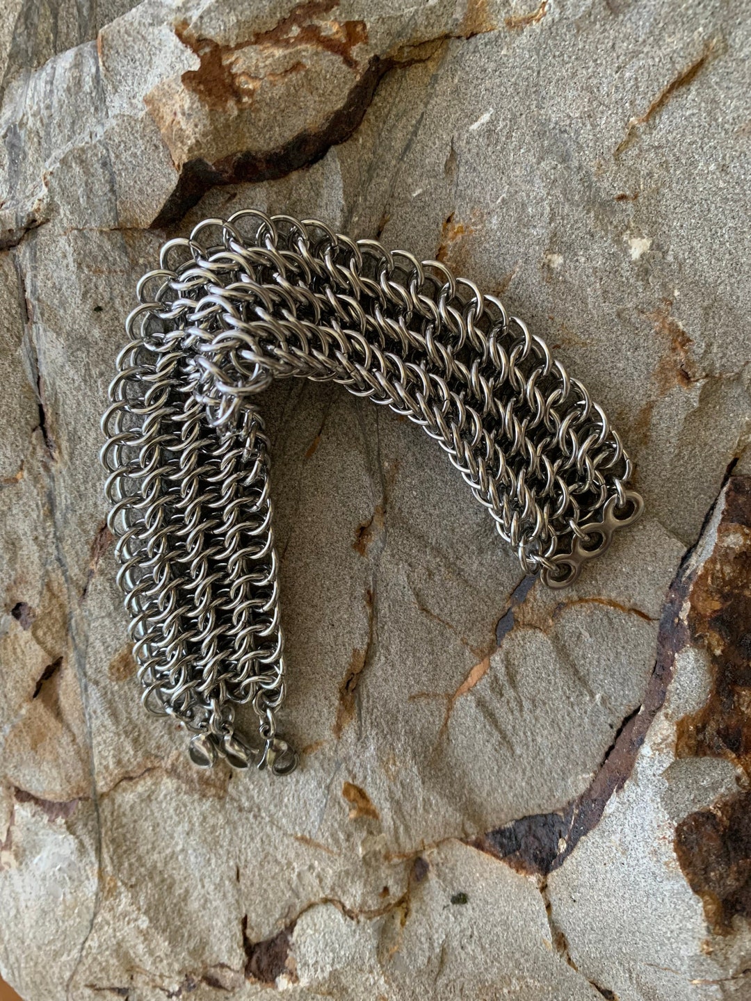 Chainmail Cuff - Half Persian 3 in 1 Sheet - Stainless Steel - Etsy