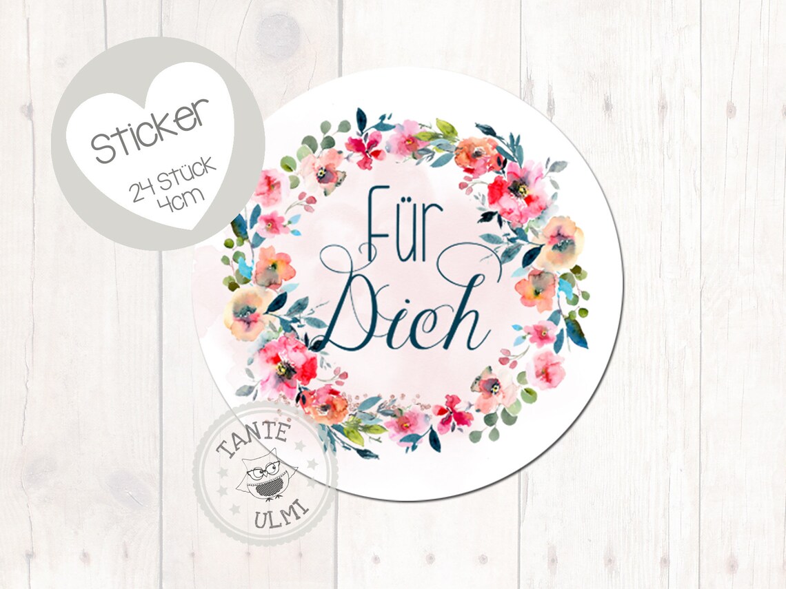 Sticker for You 24 Pieces 4 Cm - Etsy