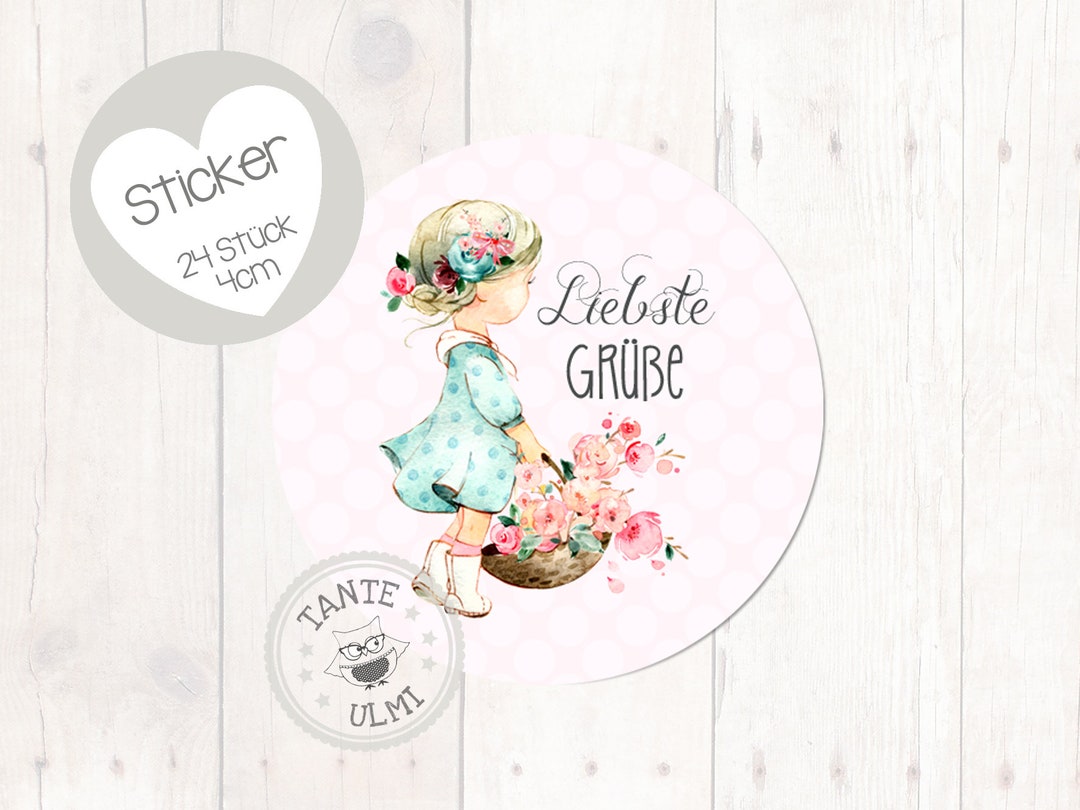 Sticker dearest Greetings 24 Pieces 4 Cm - Etsy