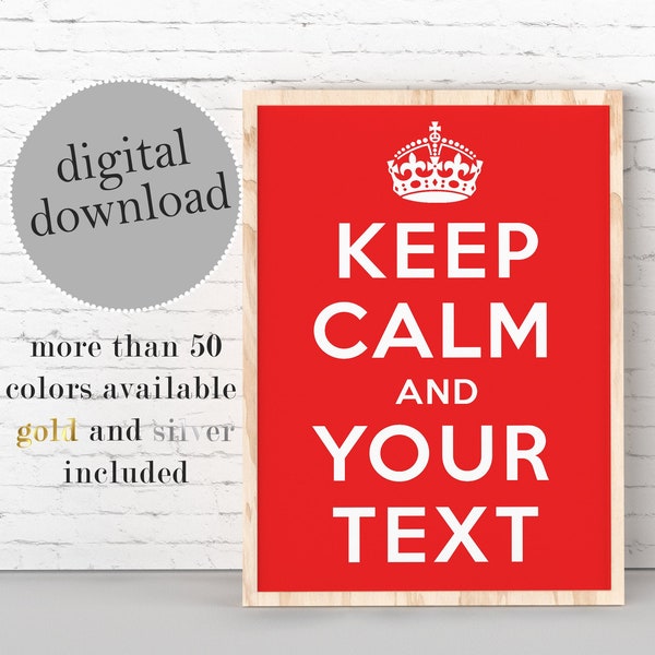 Keep Calm Sign - Etsy