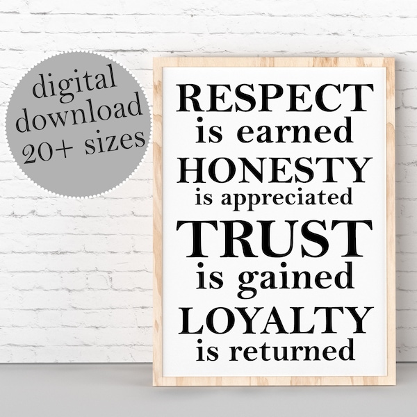 Respect Poster - Etsy