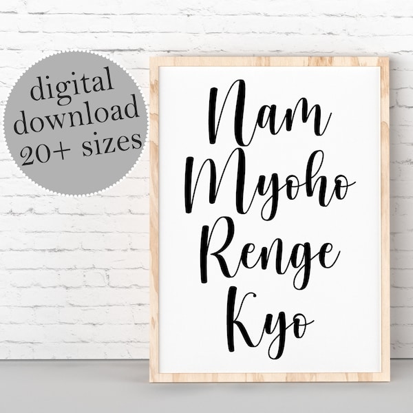 Nam Myoho Renge Kyo - Etsy