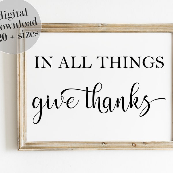 Give Thanks Sign - Etsy