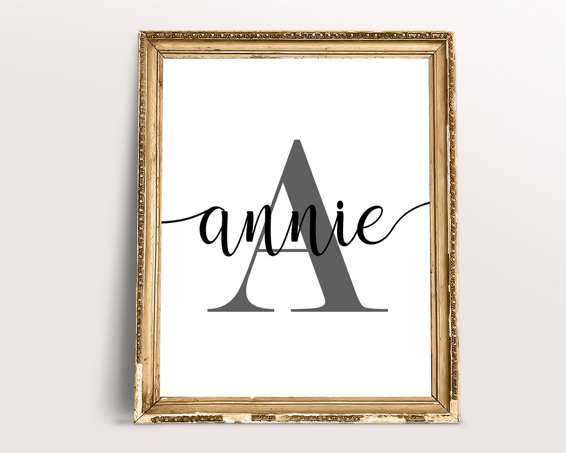 Couple Names And Initials Set Of 3 Prints Couples Name | Etsy