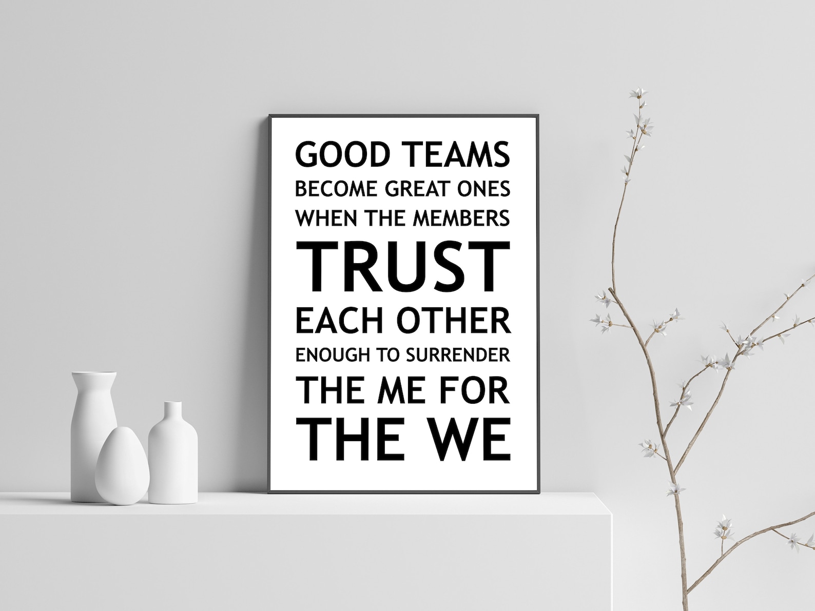 Teamwork Quote Printable: Inspirational Office Wall Art (digital ...