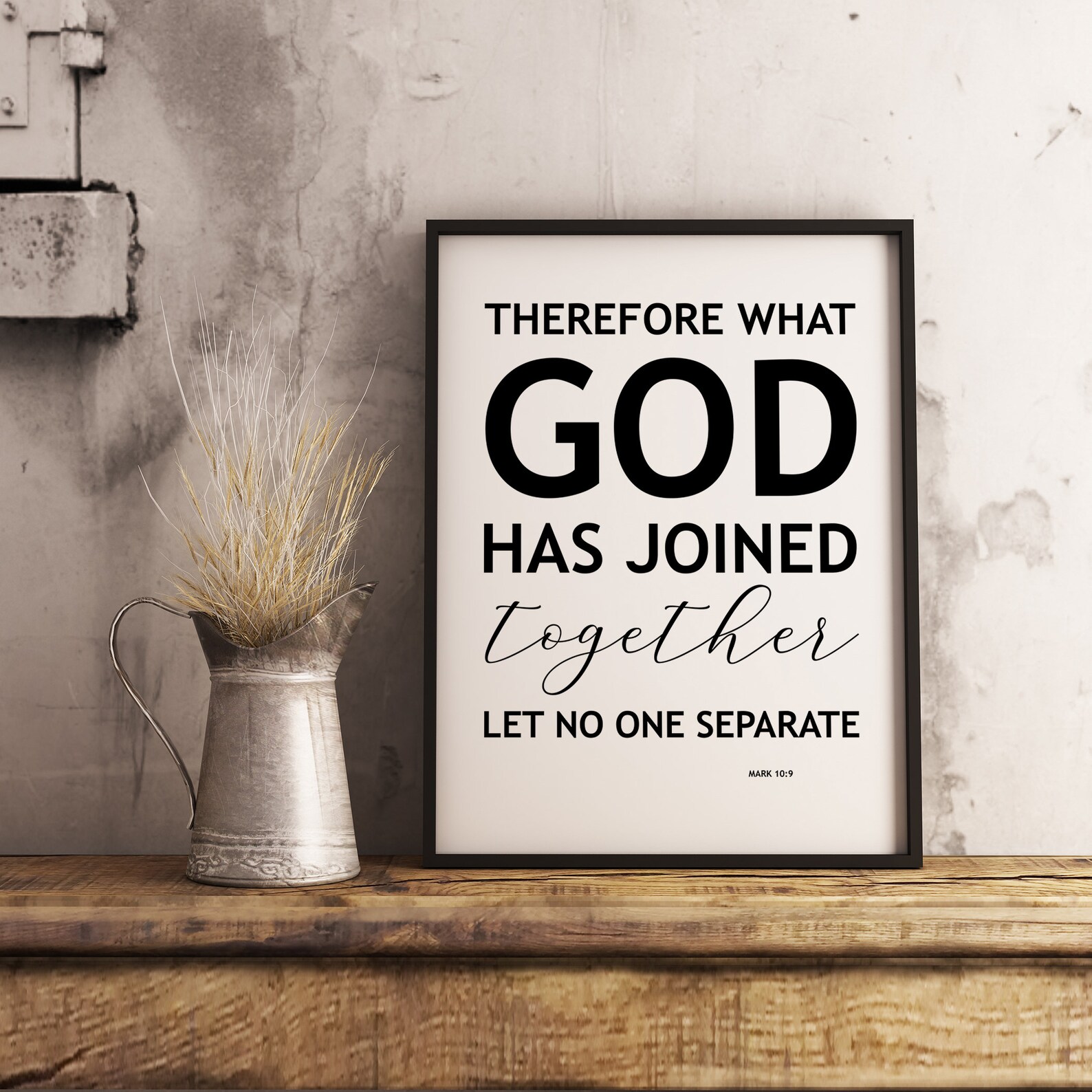 Wedding Bible Verse Wall Art, Christian Gift Printable, Wedding Gift ...